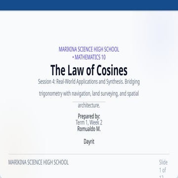 Applying the Law of Cosines: Real-World Navigation, Surveying, and ...