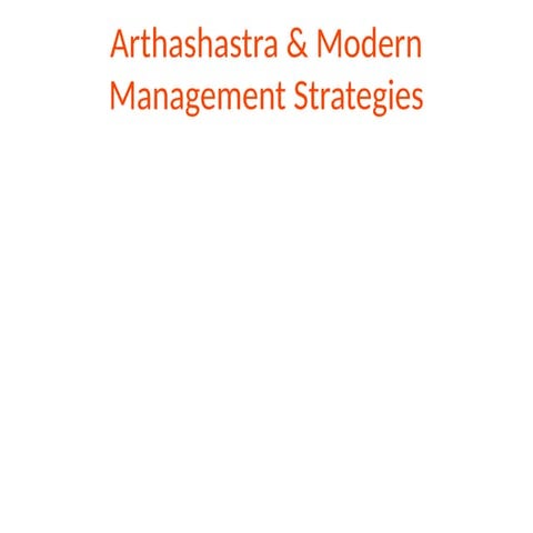 MANAGEMENT LESSONS FROM ANCIENT KNOWLEDGE SYSTEM-ARTHASHASTRA AND ...