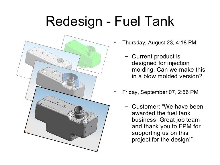 Redesign fuel tank