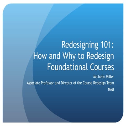 Redesigning 101 Workshop | PPT