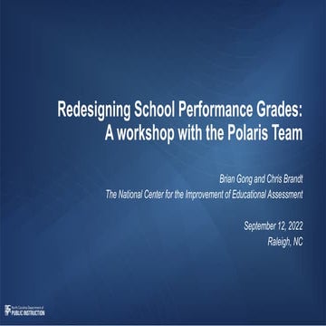 Redesigning School Performance Grades | PDF