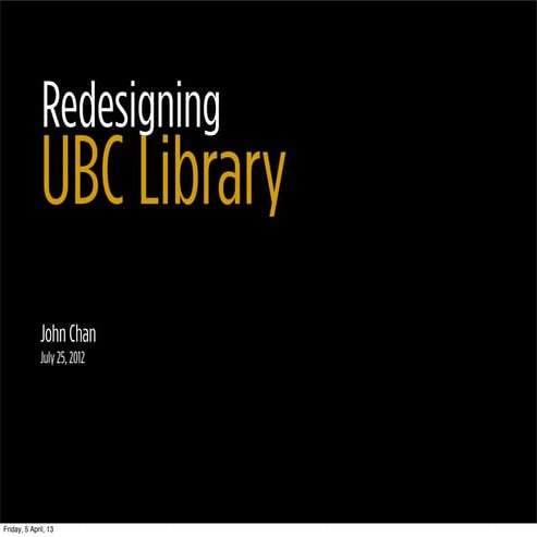 Redesigning UBC Library | PDF