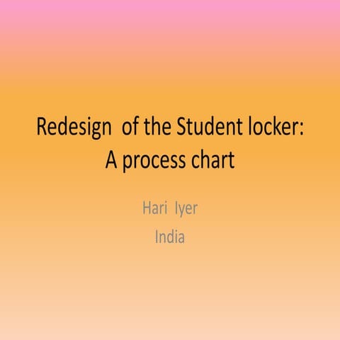 Redesign of the student locker a process chart | PPTX