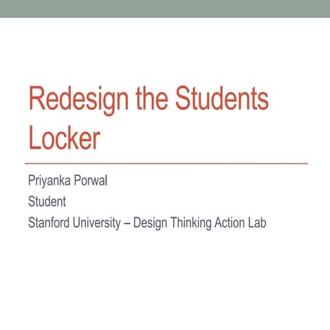 Redesign the students locker | PPTX | Secondary Education | Education