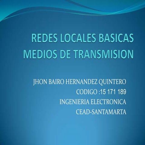 Medios de transmisión | PPTX