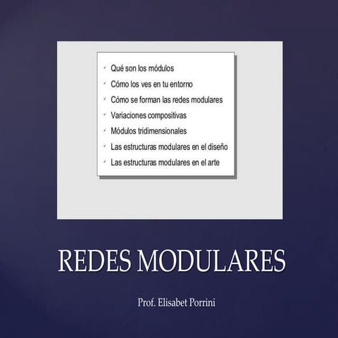 Redes modulares | PPSX