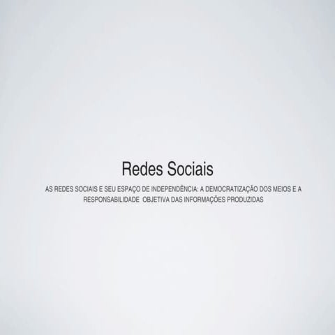Redes Sociais - PDF | PPT