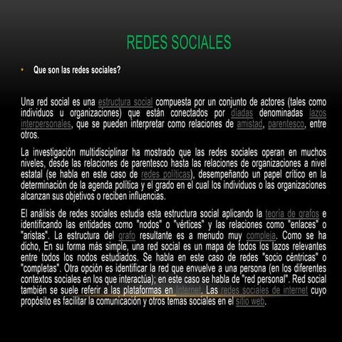 Redes sociales | PPTX