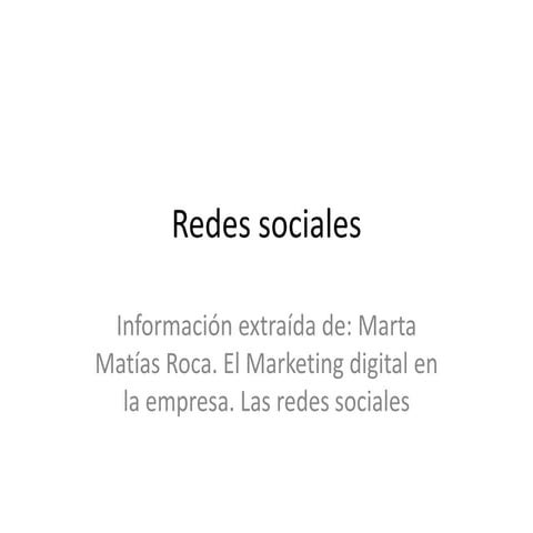 Redes sociales: definición y términos | PPTX