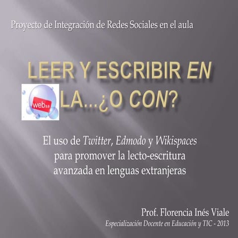 Redes sociales y la comprensión lectora | PPTX