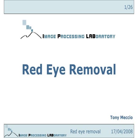 Red Eye Removal | PDF