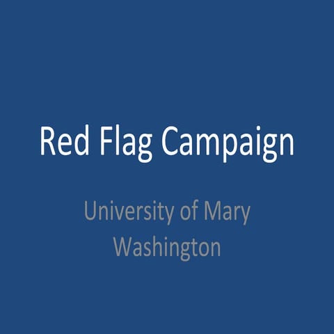 Red Flag Campaign | PPT