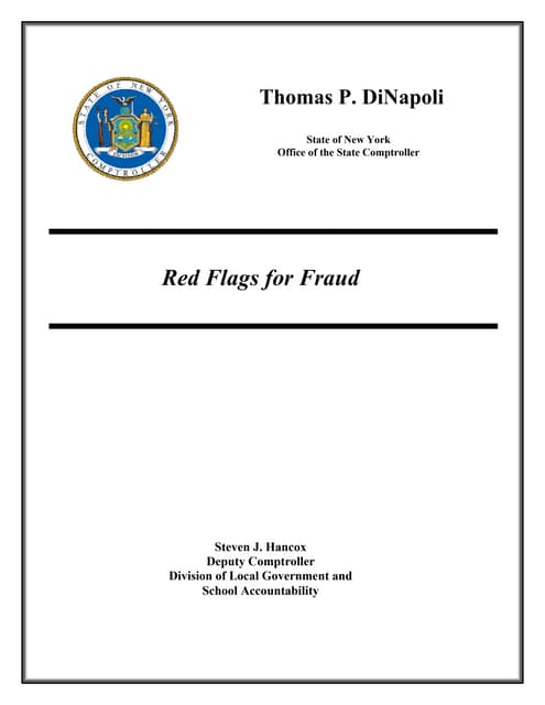 Presentation on fraud prevention, detection & control | PPT