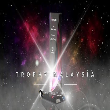 Red Galaxy Crystal Trophies at Trophy-World Malaysia | Custom Trophies ...