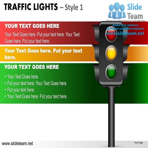 Red green orange stop go traffic highway roadway lights design 1 ...