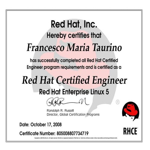 Redhat RHCE Certification | PPT