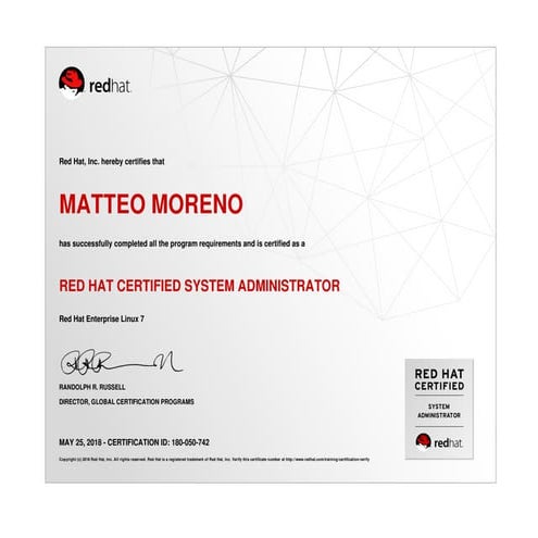 RED HAT CERTIFIED SYSTEM ADMINISTRATOR | PDF