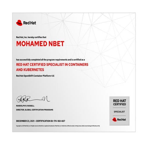 Red Hat Certified Specialist in containers and kubernetes | PDF