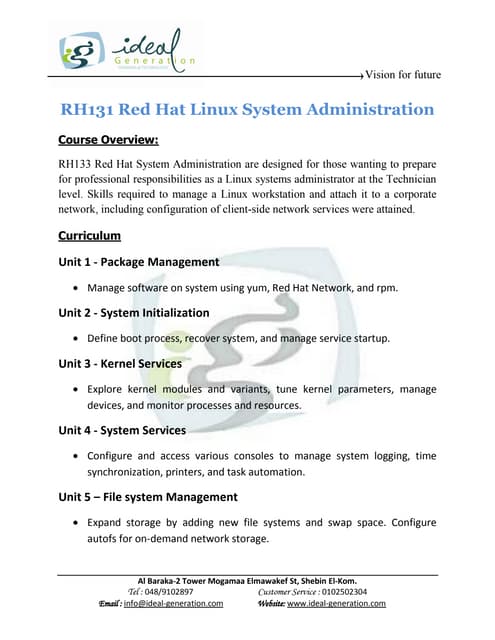 Rh131 Red Hat Linux System Administration Pdf
