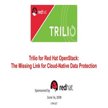 Trilio for Red Hat OpenStack: The Missing Link for Cloud-Native Data Protection | PPTX