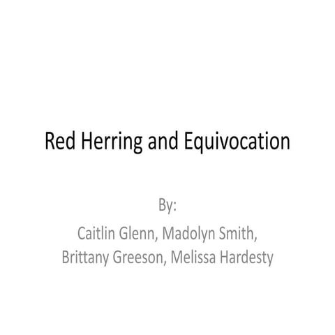 Red herring and equivocation | PPTX