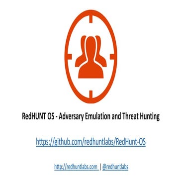 RedHunt BlackHat US 2018 Arsenal - RedHunt OS (VM) | PPTX | Operating Systems | Computer ...