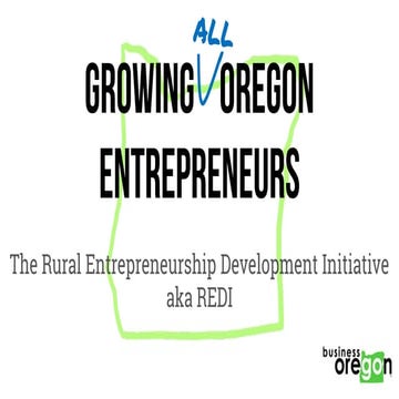 Oregon Rural Entrepreneurship Development Initiative REDI | PDF