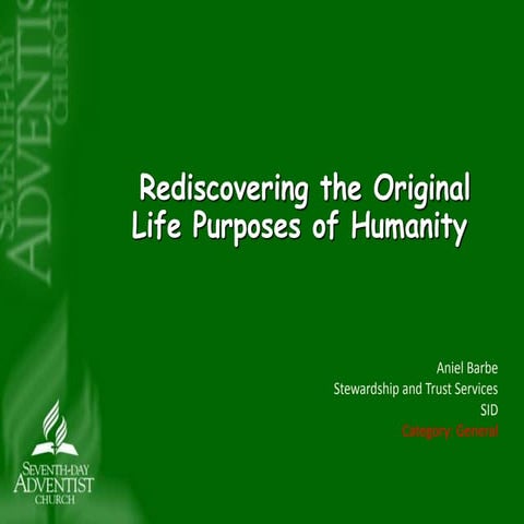 Rediscovering the Original Life Purposes | PPTX | Spirituality ...