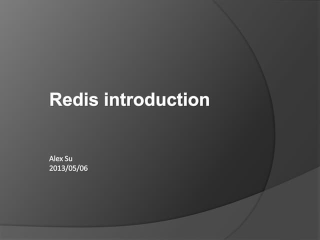 Redis Introduction | PPT | Free Download Redis Introduction | PPT | Free Download