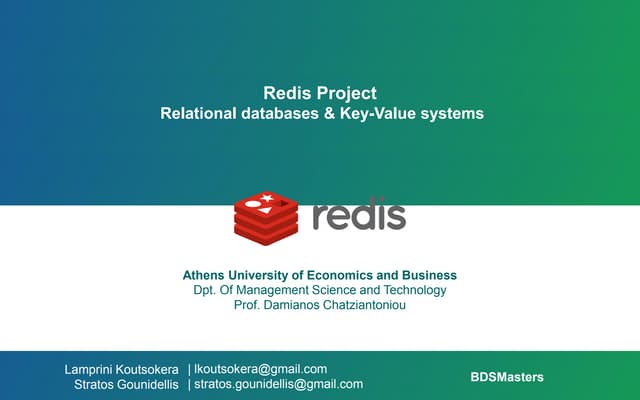 Redis Project Relational Databases To Key Value Systems Pdf 6108