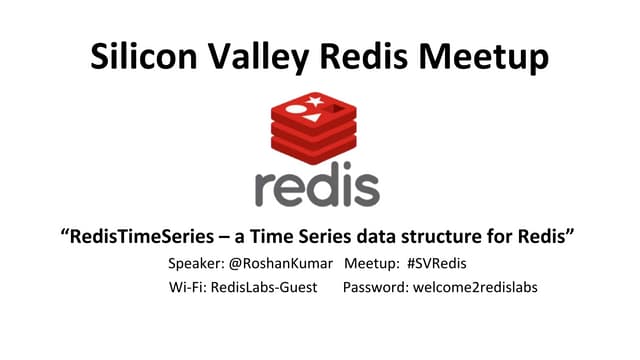 Redis TimeSeries | PPT Redis TimeSeries | PPT