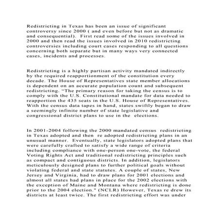 Redistricting, Reapportionment and Reform | PPT