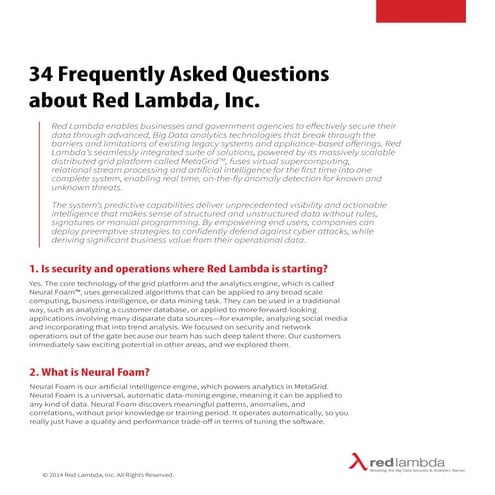 Red lambda FAQ's | PDF