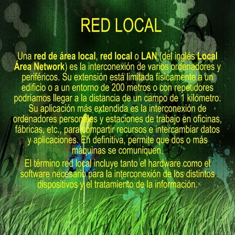 Componentes de una red de área local | PPTX