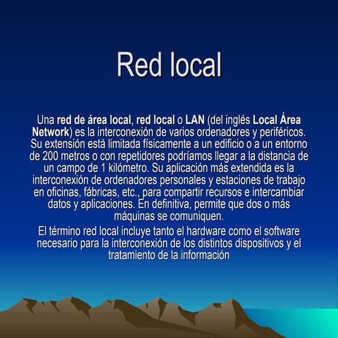 Caracteristicas De Una Red De Area Local ( | PPTX