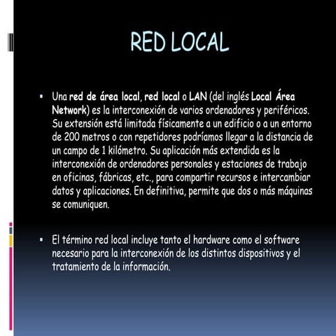 Componentes de una red local (presentación) | PPTX