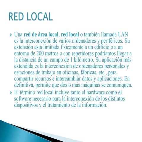 Caracteristicas De Una Red De Area Local ( | PPTX