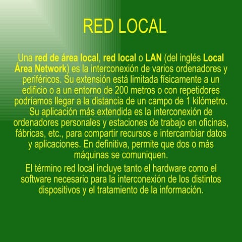 Componentes de una red local (presentación) | PPTX