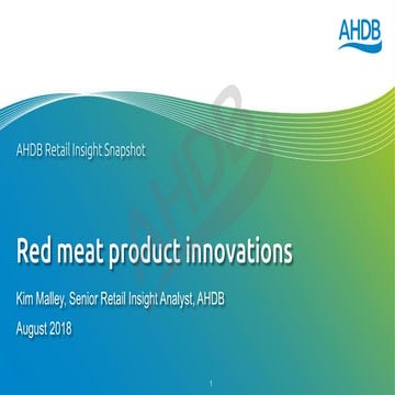 Red meat product innovations | PDF | Food Industry | Industries
