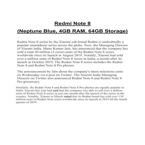 Redmi note 8 | PDF