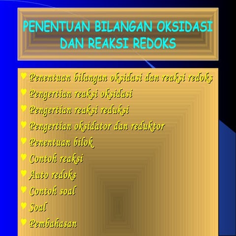 Chemistry Redoks | PPT