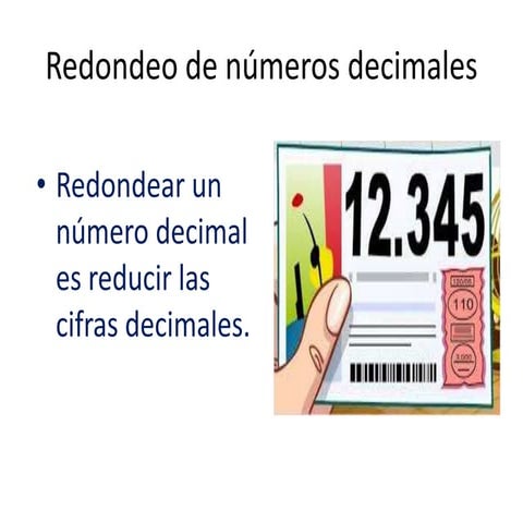 Redondeo de números decimales | PPTX