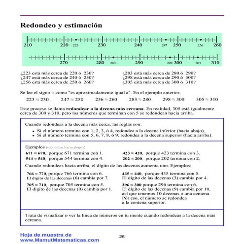 Redondeo y estimación | PDF