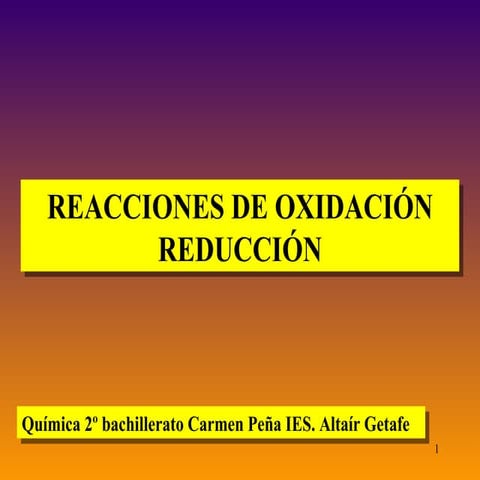 Balanceo por redox | PPTX