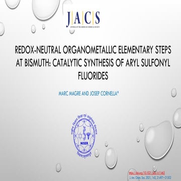 Redox-Neutral Organometallic Elementary Steps at Bismuth.pptx