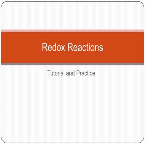 Redox reactions | PPTX | Chemistry | Science