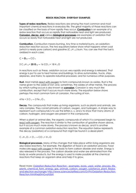 Redox reactions | PPTX