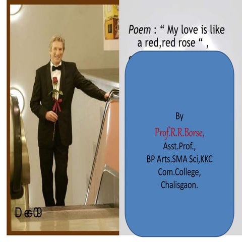 Red red rose poem by Robert Burns (New) | PPTX