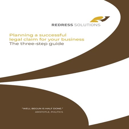 Redress Solutions | Planning a successful legal claim | PDF