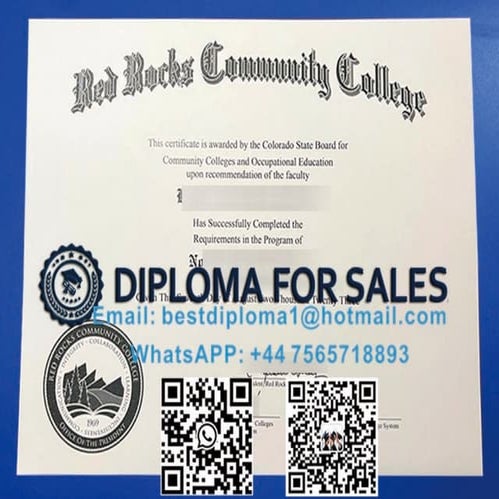 How to Get Red Rocks Community College Diploma, RRCC Diploma | PDF